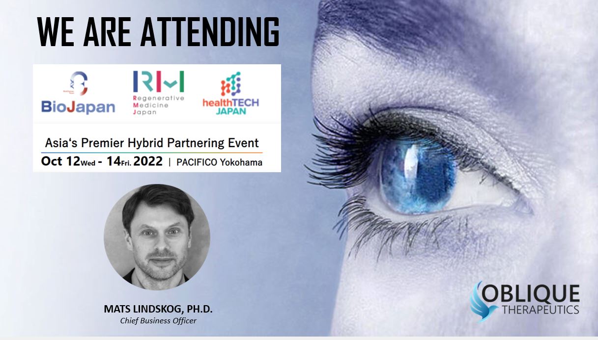Oblique Therapeutics will be participating virtually in Bio Japan 2022 ...